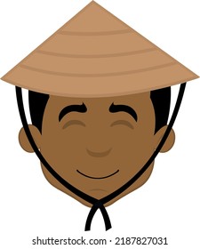Vector Illustration Cartoon Man Face Chinese Stock Vector (Royalty Free ...