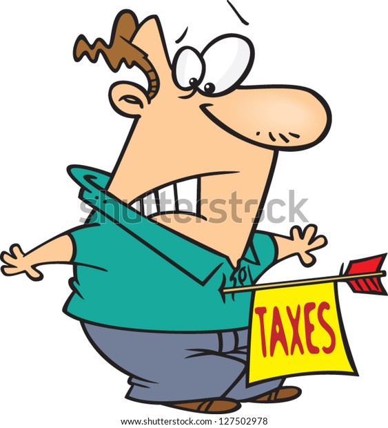 Vector Illustration Cartoon Man Hit By Stock Vector (Royalty Free ...