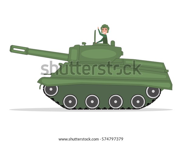 Vector Illustration Cartoon Man Tanker Traveling Stock Vector (Royalty ...