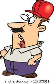 Vector Illustration Cartoon Man Yelling Stock Vector (Royalty Free ...