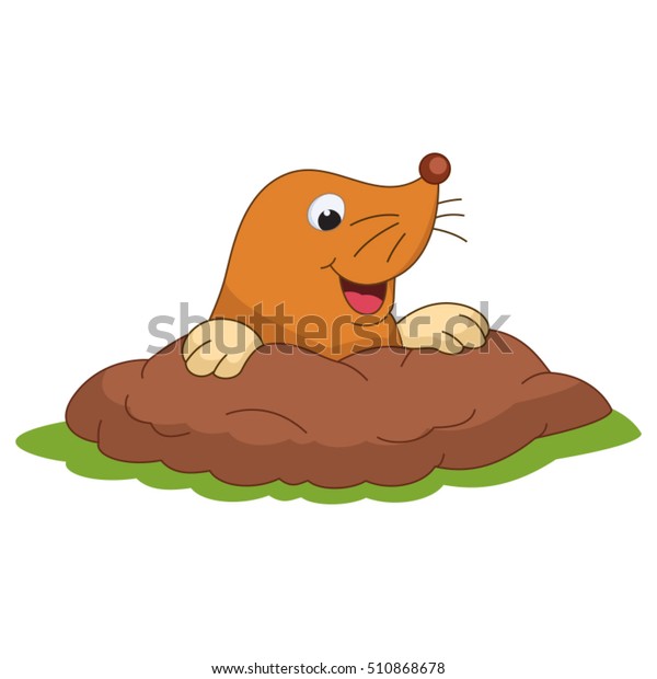 Vector Illustration Of Cartoon Mole