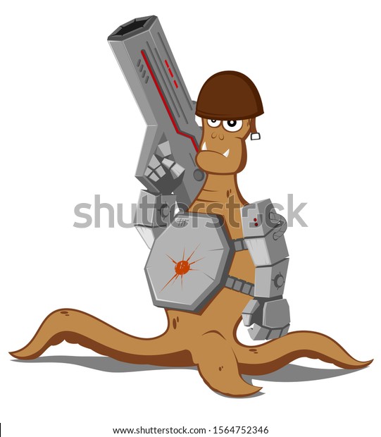 Vector Illustration Cartoon Monster Gun Stock Vector (Royalty Free ...