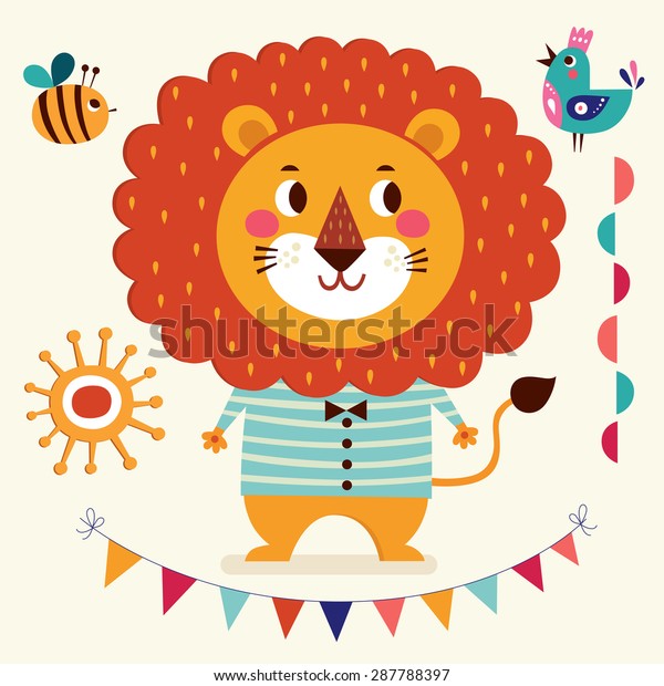 Vector Illustration Cartoon Naive Style Lovely Stock Vector (Royalty ...
