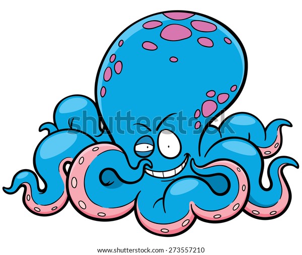 Vector Illustration Cartoon Octopus Stock Vector (Royalty Free ...
