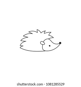 Vector Illustration Cartoon Outline Hedgehog Stock Vector (Royalty Free ...
