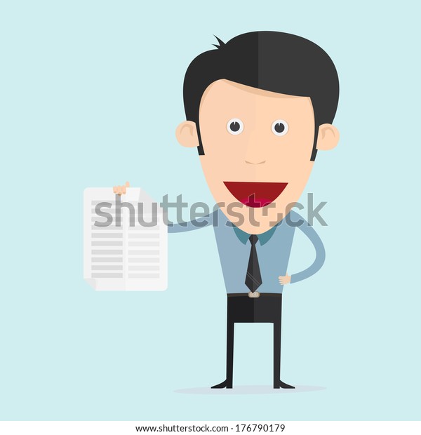 Vector Illustration Cartoon Paper Note Flat Stock Vector (Royalty Free ...