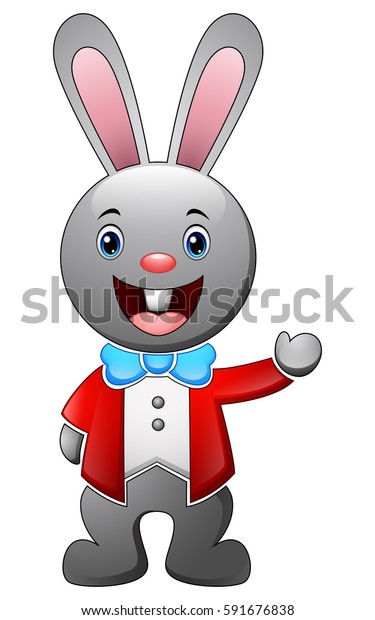 Vector Illustration Cartoon Rabbit Wearing Tuxedo Stock Vector (Royalty ...