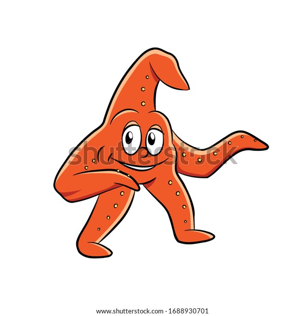 Vector Illustration Cartoon Sea Star Isolated Stock Vector (Royalty ...
