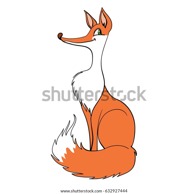 Vector Illustration Cartoon Sly Fox Stock Vector (Royalty Free ...