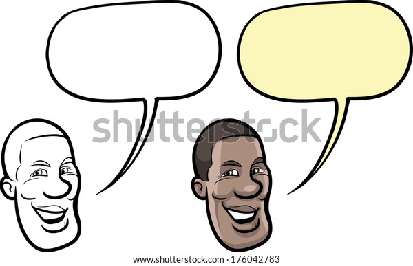 Vector Illustration Cartoon Smiling Black Man Stock Vector (Royalty ...