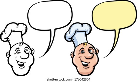 Vector Illustration Cartoon Smiling Chef Cook: เวกเตอร์สต็อก (ปลอดค่า ...