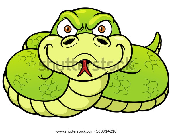 Vector Illustration Cartoon Snake Stock Vector (Royalty Free) 168914210 ...
