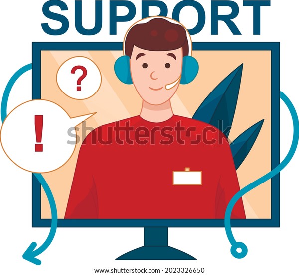 Vector Illustration Cartoon Style On Call Stock Vector (Royalty Free ...