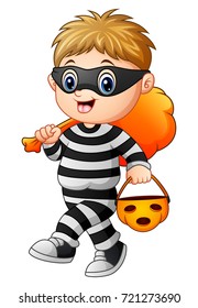 Vector Illustration Cartoon Thief Stock Vector (Royalty Free) 721273690 ...