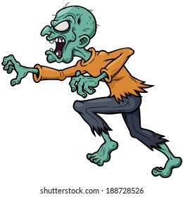 Cartoon Zombie Running Ax His Head: เวกเตอร์สต็อก (ปลอดค่าลิขสิทธิ์ ...