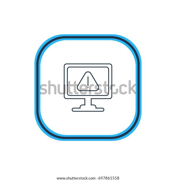 Vector Illustration Caution Outline Beautiful Notebook Stock Vector ...