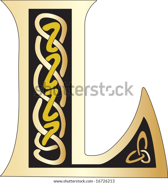 Vector Illustration Celtic Letter L Stock Vector (Royalty Free) 16726213