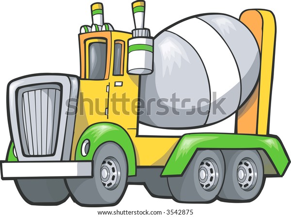Vector Illustration Cement Truck Stock Vector (Royalty Free) 3542875 ...