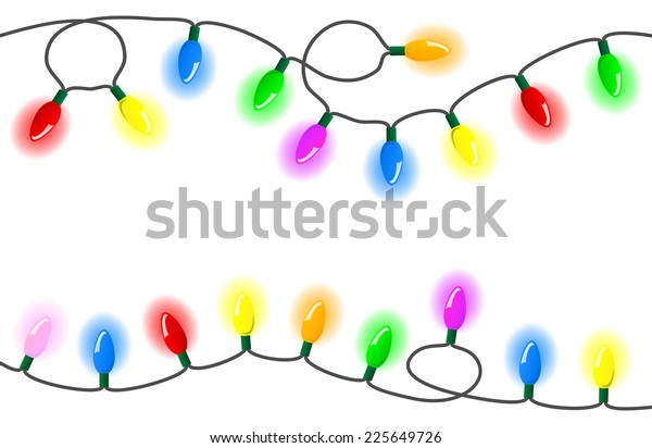 Vector Illustration Chain Colorful Lights Stock Vector (Royalty Free ...