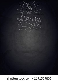 Vector Illustration Chalkboard Blackboard Background Restaurant Stock ...