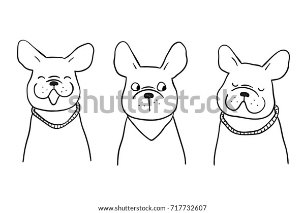 Vector Illustration Character Design Outline Set Stock Vector (Royalty ...