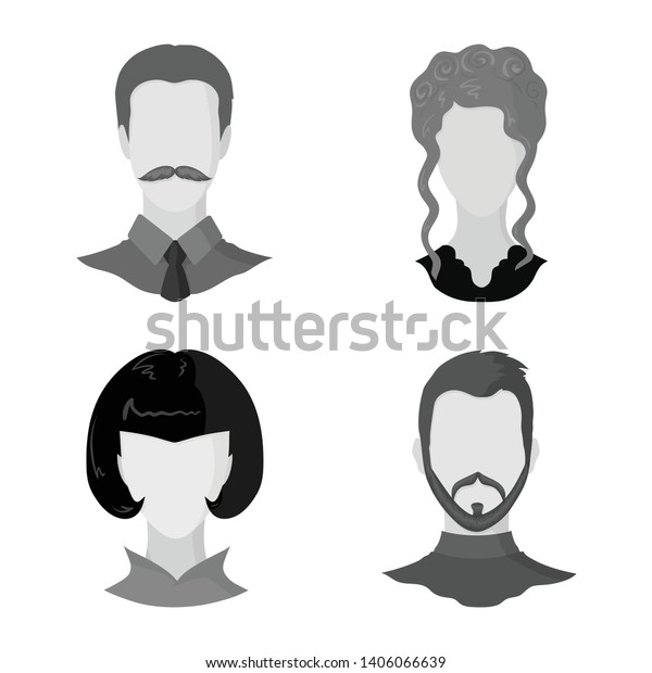 Vector Illustration Character Profile Icon Set: เวกเตอร์สต็อก (ปลอดค่า ...