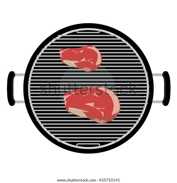 Vector Illustration Charcoal Barbecue Grill Top Stock Vector (Royalty ...