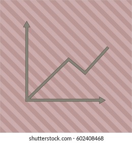 Vector Illustration Chart Symbol Grey Color Stock Vector (Royalty Free ...