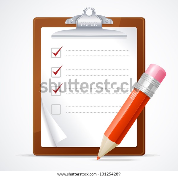 Vector Illustration Check List: vetor stock (livre de direitos ... Vector Illustration Check List: vetor stock (livre de direitos ...