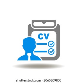 Vector Illustration Checklist Cv Abbreviation Man Stock Vector (Royalty ...