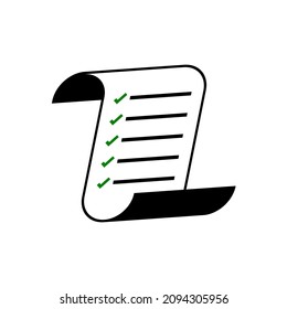 Vector Illustration Checklist Paper Stock Vector (Royalty Free ...