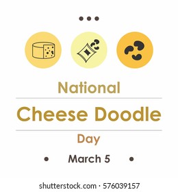 Vector Illustration Cheese Doodle Day March Stock Vector (Royalty Free ...