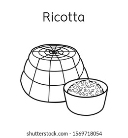 Vector Illustration Cheese Ricotta Symbol Graphic Stock Vector (Royalty ...