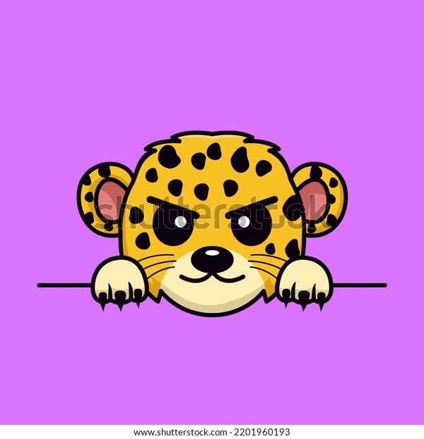 Vector Illustration Cheetah Chibi Animal Stock Vector (Royalty Free ...