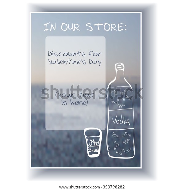 Vector Illustration Chemical Formulas Vodka Components Stock Vector ...