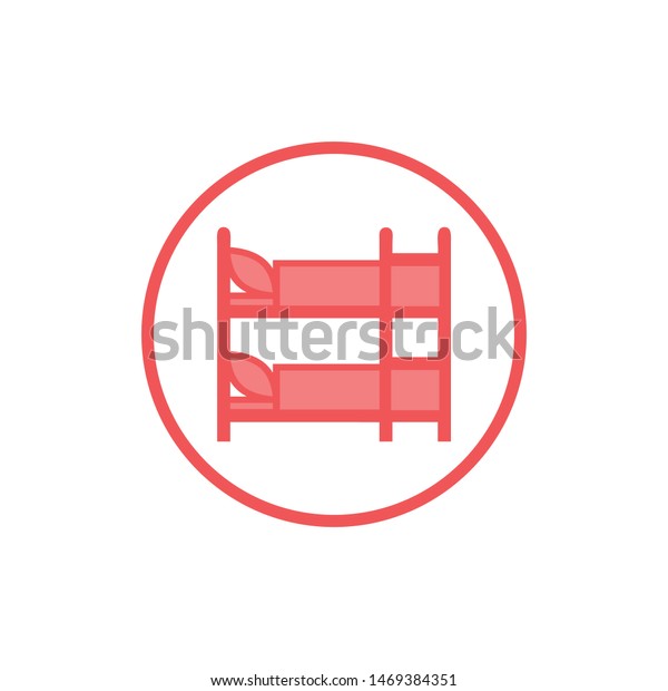 Vector Illustration Child Bed Icon Logo Stock Vector (Royalty Free ...