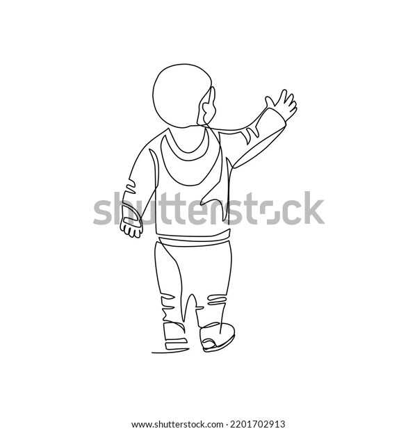 Vector Illustration Child Drawn Lineart Style Stock Vector (Royalty ...
