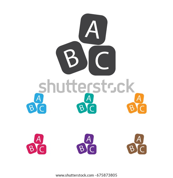 Vector Illustration Child Symbol On Abc Stock Vector (Royalty Free ...