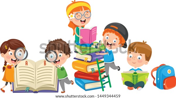 Vector Illustration Of Children Education Vector Illustration Of Children Education