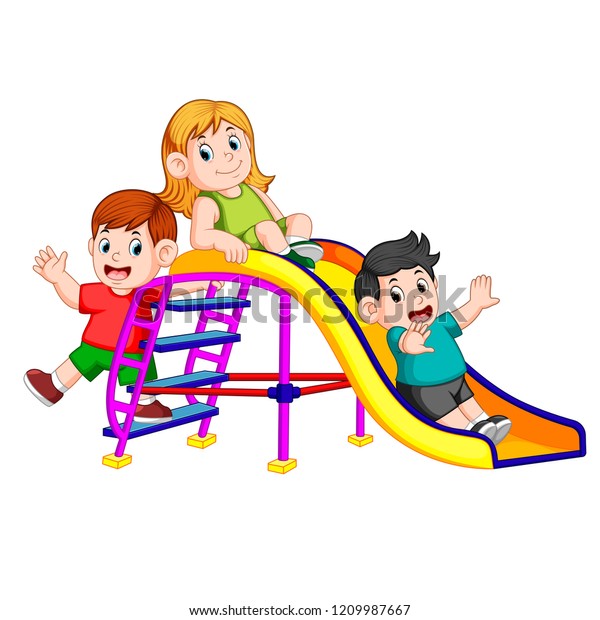 Vector Illustration Childrens Have Fun Play Stock Vector (Royalty Free ...