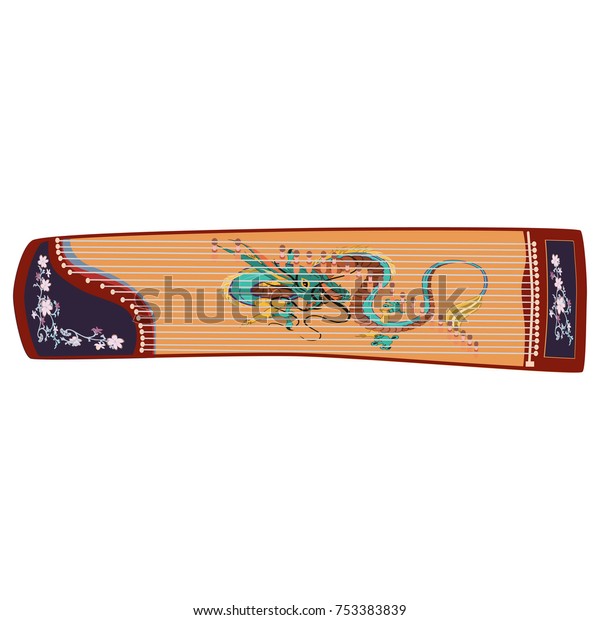 Vector Illustration Chinese Plucked String Musical Stock Vector ...