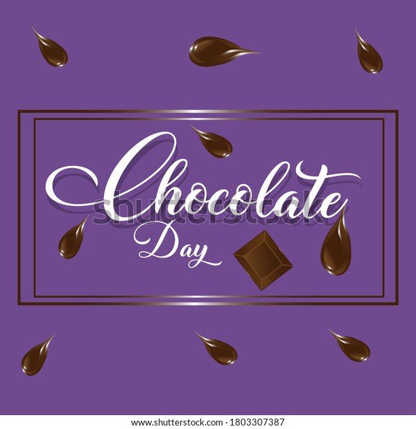 Vector Illustration Chocolate Design World Chocolate Stock Vector ...