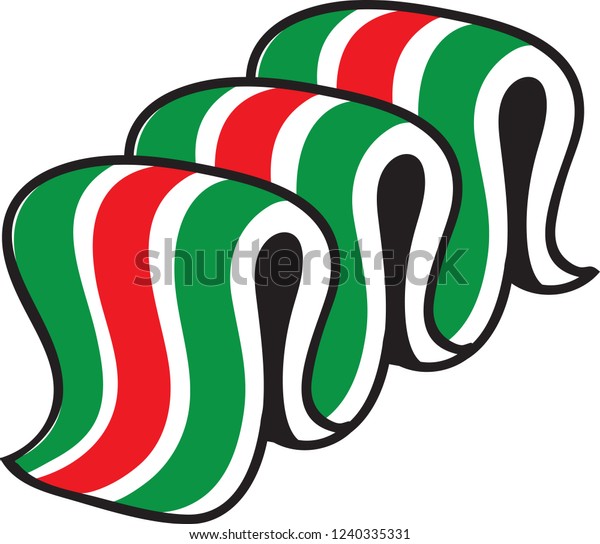 Vector Illustration Christmas Ribbon Candy Icon Stock Vector (Royalty ...