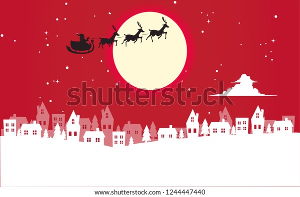 Vector Illustration Christmas Scene Stock Vector (Royalty Free ...