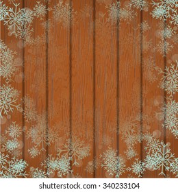 Wooden Background Snow Effect Stock Photo 428182339 | Shutterstock