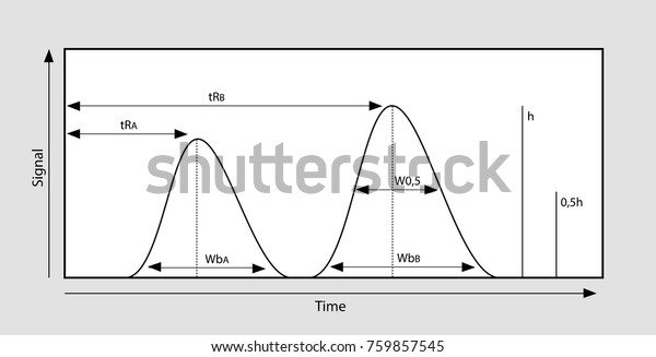 Vector Illustration Chromatography Graph Measurements Symbols Stok ...