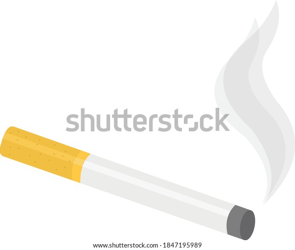 Vector Illustration Cigarette Emoticon Stock Vector (Royalty Free ...