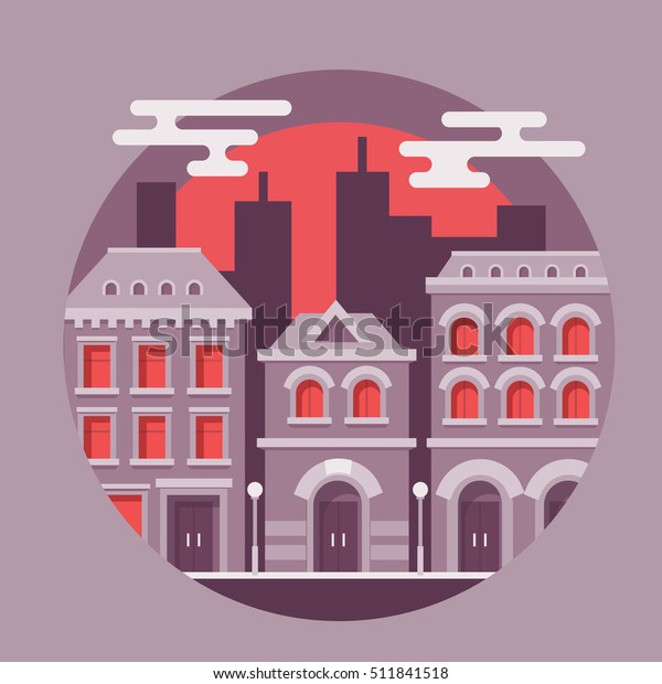Vector Illustration Circle City Stock Vector (Royalty Free) 511841518