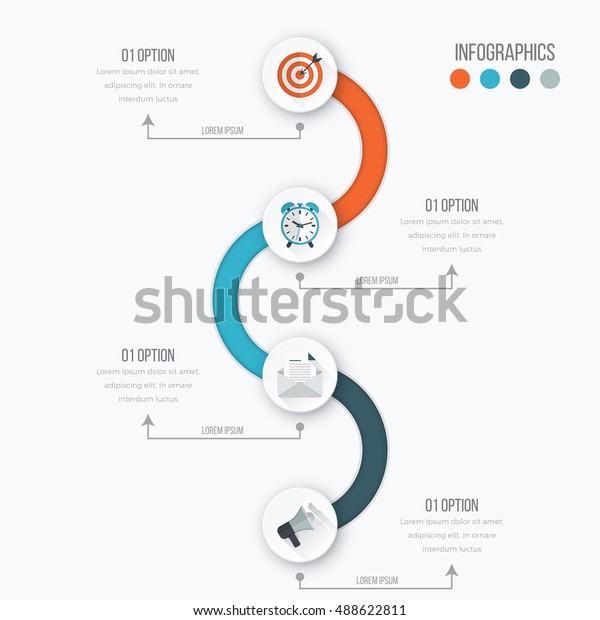 Vector Illustration Circles Timeline Infographic Design Stock Vector ...