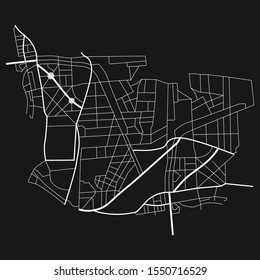 Vector Illustration City Map Scheme Roads Stock Vector (Royalty Free ...